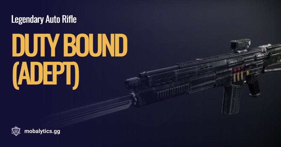 Duty Bound (Adept) God Roll for PvE & PvP, Stats & Possible Rolls - Mobalytics